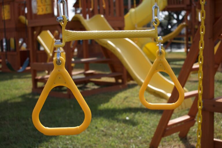 Toucan Fort Swing Set: Wooden Roof | Picnic Table | Wave Slide